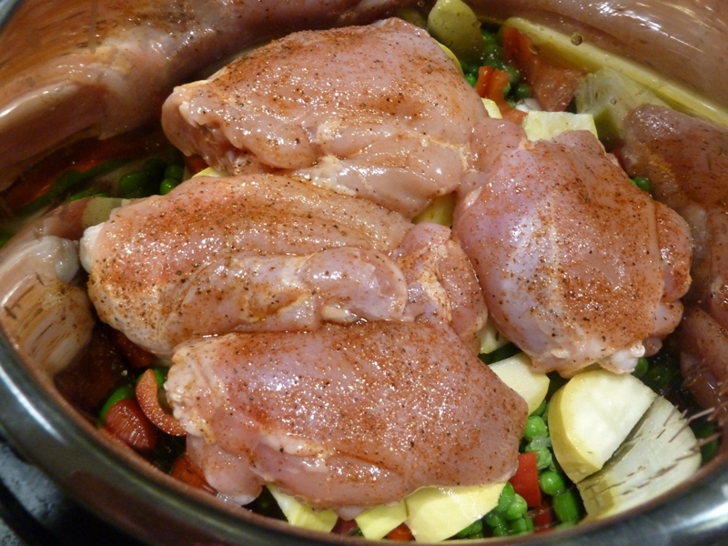 Slow Cooker Chicken Thighs with Vegetables - Smokin' Pete's BBQ