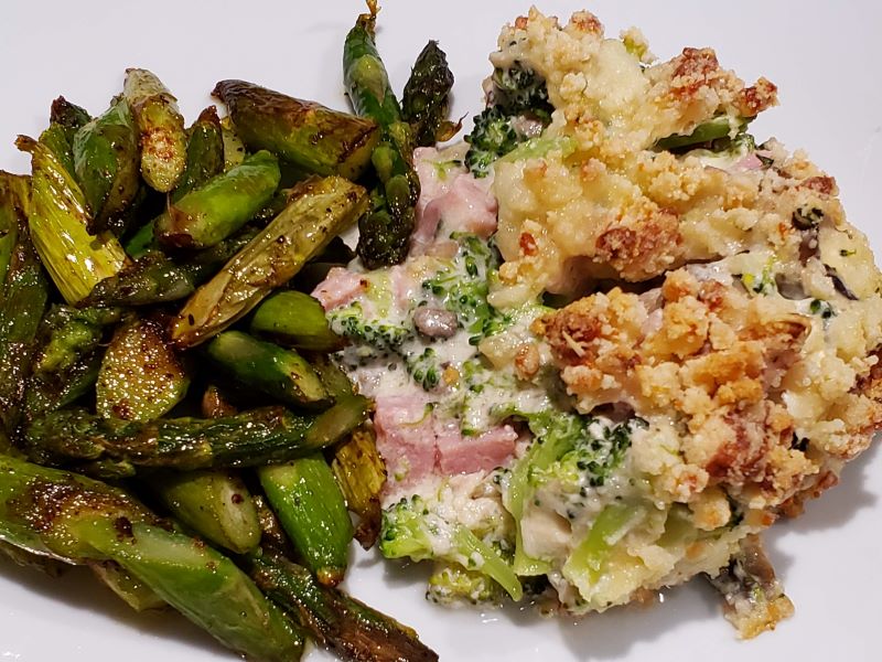 Low Carb Ham and Broccoli Crusty Casserole - Smokin' Pete's BBQ